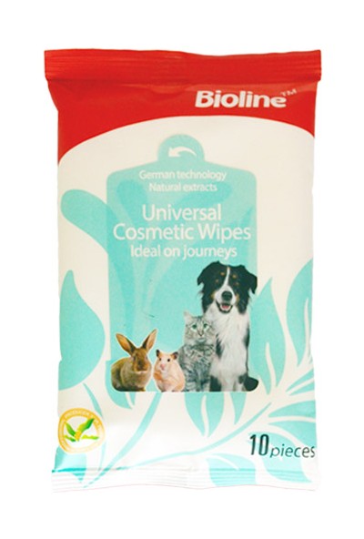 Bioline Kedi ve Köpek Islak Temizlik Mendili 10 Adet Bioline Kedi ve Köpek Islak Temizlik Mendili 10 Adet