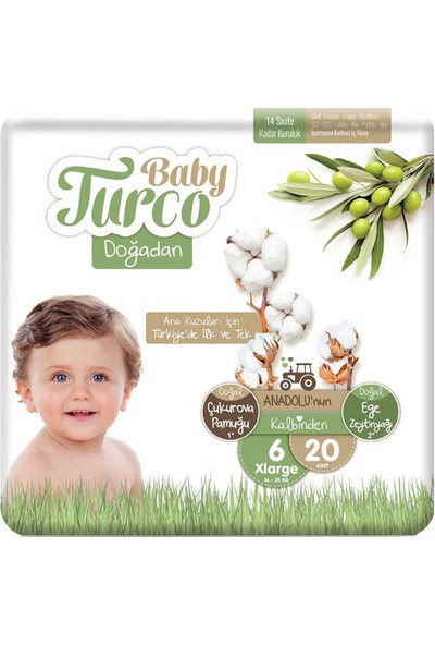 Baby Turco Bebek Bezi 6 Numara 5 x 20'li