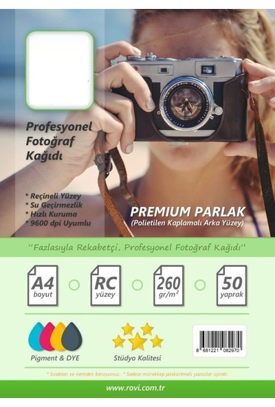 Rovi Rapunzel Parlak Fotoğraf Kağıdı 260gsm 50yp A4 Rovi Rapunzel Parlak Fotoğraf Kağıdı 260gsm 50yp A4