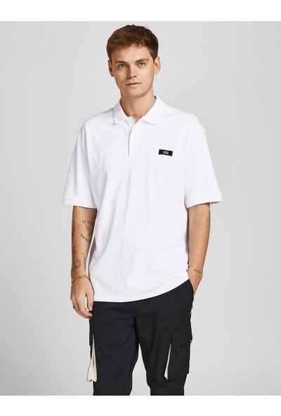 Jack&jones 12205101 Yakali Erkek Tshirt - Beyaz