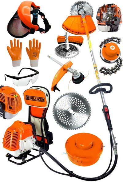 Alman Turbo 6001 Sırt Tipi Benzinli Motorlu Ot Çalı Tırpanı Çim Biçme Makinesi + Canavar Baslik Alman Turbo 6001 Sırt Tipi Benzinli Motorlu Ot Çalı Tırpanı Çim Biçme Makinesi + Canavar Baslik