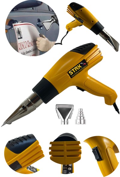 Staxx Power 4000 W Titanyum Bakır Termik Koruma Çift Kademeli Profesyonel Sıcak Hava Tabancası 400 C°-900 C° Staxx Power 4000 W Titanyum Bakır Termik Koruma Çift Kademeli Profesyonel Sıcak Hava Tabancası 400 C°-900 C°