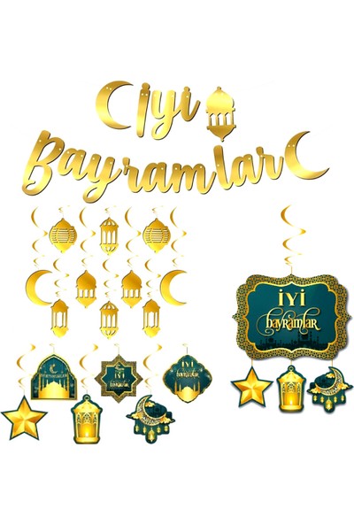 Parti Sürprizi Iyi Bayramlar Asma Süs Set Parti Sürprizi Iyi Bayramlar Asma Süs Set