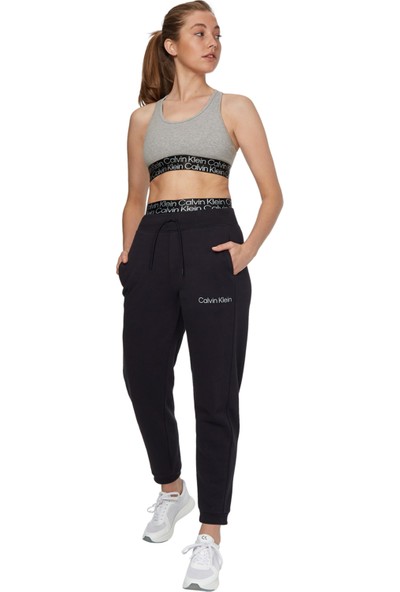 Calvin Klein 00GWS2P608BAE Normal Bel Düz Siyah Kadın Eşofman Altı Calvin Klein 00GWS2P608BAE Normal Bel Düz Siyah Kadın Eşofman Altı