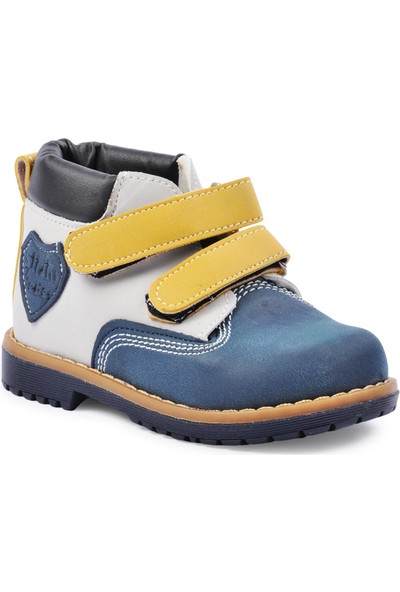 Şiringenç Lacivert-Nubuk-Sarı Bebek Bot