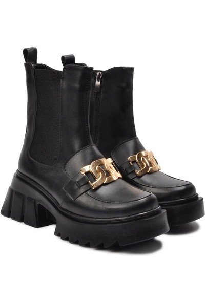Enesege Siyah Fermuarlı Kadın Bot