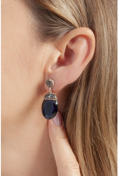 Ateş Gold Modern Tasarım Sallantılı Gümüş Küpe