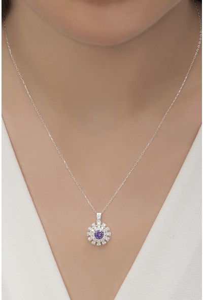 Ateş Gold Kadın Gümüş Kolye Modeli Süzme Ateş Gold Kadın Gümüş Kolye Modeli Süzme