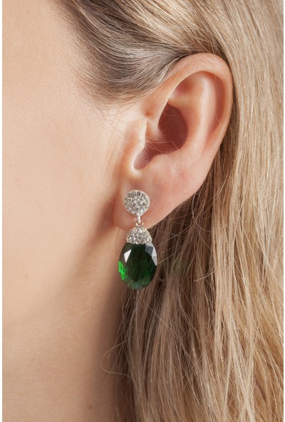 Ateş Gold Modern Tasarım Sallantılı Gümüş Küpe