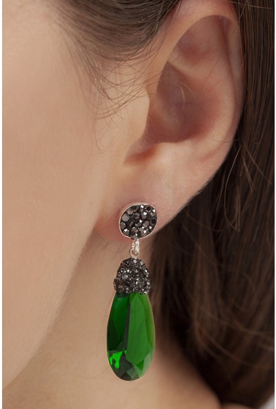 Ateş Gold Modern Tasarım Sallantılı Gümüş Küpe Ateş Gold Modern Tasarım Sallantılı Gümüş Küpe