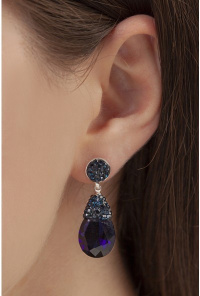 Ateş Gold Modern Tasarım Sallantılı Gümüş Küpe