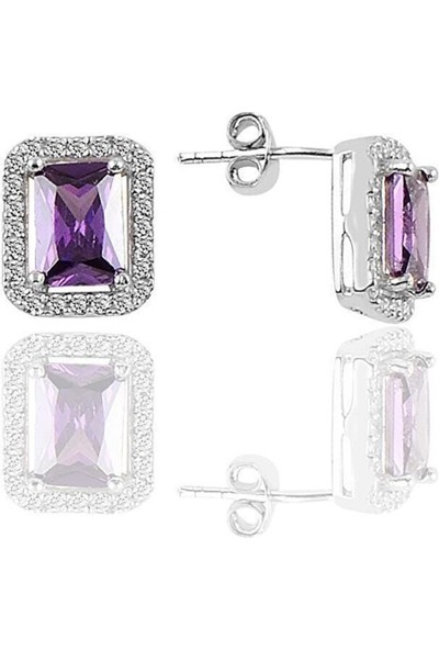 Ateş Gold Baget Gümüş Küpe