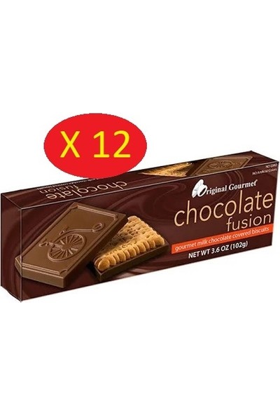Chocolate Fusion Sütlü Çikolatalı Bisküvi 102 G x 12 Adet Chocolate Fusion Sütlü Çikolatalı Bisküvi 102 G x 12 Adet