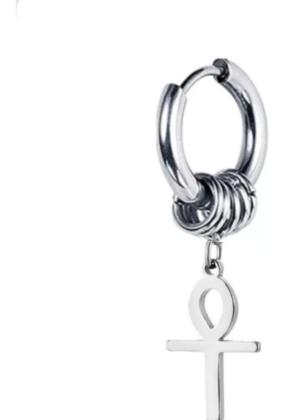 Takıconcept Mısır Nil'in Anahtarı Ankh Yaşam Sembolü Çelik Küpe