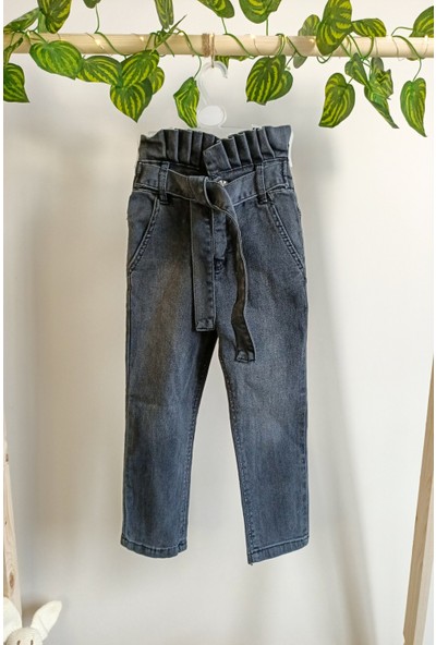 Tati Yüksek Bel Kemerli Momjean