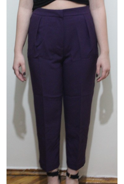 Bidolu Sevgi Bidolusevgi Likralı Kadın Mürdüm Pantolon Bidolu Sevgi Bidolusevgi Likralı Kadın Mürdüm Pantolon