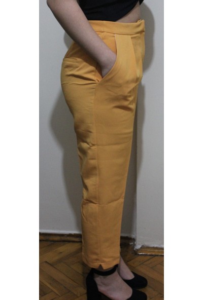 Bidolu Sevgi Bidolusevgi Likralı Kadın Hardal Pantolon Bidolu Sevgi Bidolusevgi Likralı Kadın Hardal Pantolon