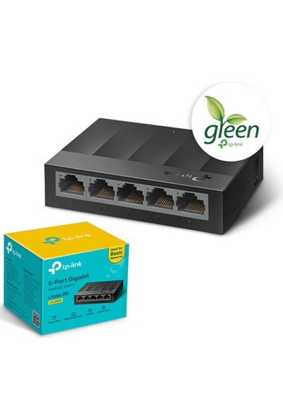 Tp-Lınk Litewave 5 Port LS1005G 10/100/1000 Gigabit Plastik Kasa Switch Tp-Lınk Litewave 5 Port LS1005G 10/100/1000 Gigabit Plastik Kasa Switch