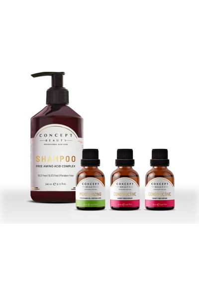 Concept Beauty Nemlendirici ve Yoğun Yapılandırıcı Saç Bakım Seti Concept Beauty Nemlendirici ve Yoğun Yapılandırıcı Saç Bakım Seti
