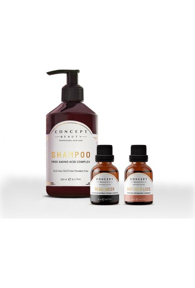 Concept Beauty Yağlanma Dengeleyici ve Dökülme Önleyici Saç Bakım Seti Concept Beauty Yağlanma Dengeleyici ve Dökülme Önleyici Saç Bakım Seti