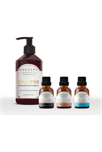 Concept Beauty Yağlanma Dengeleyici, Dökülme Önleyici Ve Keratinli Saç Bakım Seti Concept Beauty Yağlanma Dengeleyici, Dökülme Önleyici Ve Keratinli Saç Bakım Seti