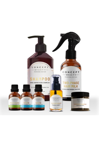 Concept Beauty Yanmış, Yıpranmış Ve Kopmuş Saçlara Özel Bakım Seti Concept Beauty Yanmış, Yıpranmış Ve Kopmuş Saçlara Özel Bakım Seti