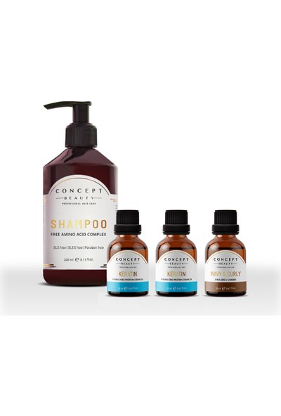 Concept Beauty Yoğun Keratinli ve Bukle Belirginleştirici Saç Bakım Seti Concept Beauty Yoğun Keratinli ve Bukle Belirginleştirici Saç Bakım Seti