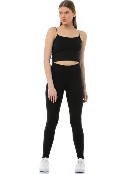 Camenta Siyah Yüksek Bel Günlük Kadın Tayt Camenta Siyah Yüksek Bel Günlük Kadın Tayt