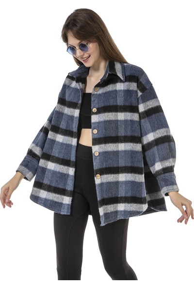 Camenta Ekose Desenli Kadın Kaşe Gömlek Camenta Ekose Desenli Kadın Kaşe Gömlek