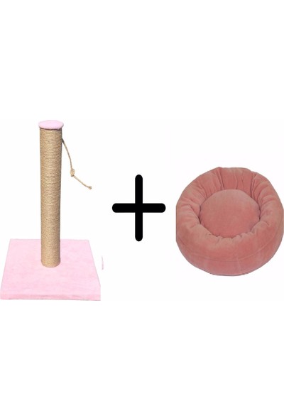 Petitoys Kedi Tırmalama Tahtası , Polar Simit Kedi Yatağı 2'li Set