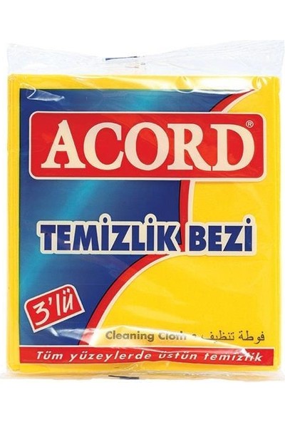 Alan Şanslı Acord Temizlik Bezi 3 Lu Eko Paket