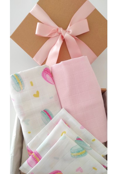 OG Collections O&g Collection Pembe Makaron Bebek Hediyelik Müslin Örtü Seti 2 OG Collections O&g Collection Pembe Makaron Bebek Hediyelik Müslin Örtü Seti 2