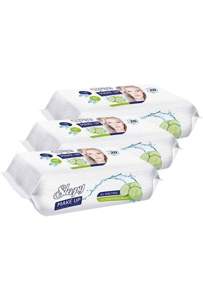 Sleepy Make Up Makyaj Temizleme Mendili 20 Li x 3 Adet Sleepy Make Up Makyaj Temizleme Mendili 20 Li x 3 Adet