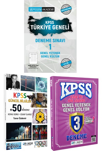 Pegem Yayınları KPSS Güncel Bilgiler Konu + 50 Denemeli +Lise ve Ön Lisans 3 Deneme + Tg Deneme Pegem Yayınları KPSS Güncel Bilgiler Konu + 50 Denemeli +Lise ve Ön Lisans 3 Deneme + Tg Deneme
