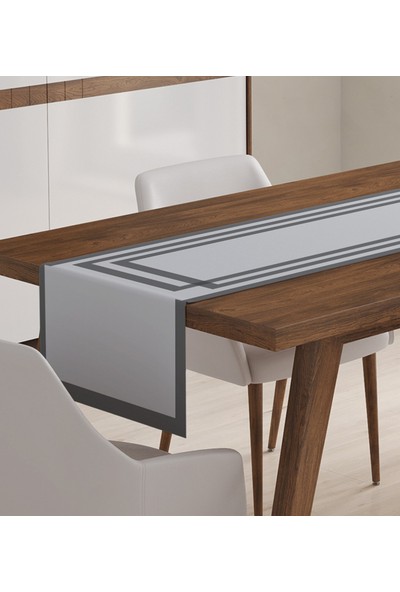 Ender Gri Çizgili Modern Runner Ender Gri Çizgili Modern Runner