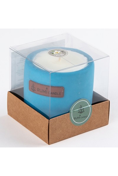 Rumi Candle Kokulu Mum Renkli Mum Beton Saksıda Mum Mavi Rumi Candle Kokulu Mum Renkli Mum Beton Saksıda Mum Mavi