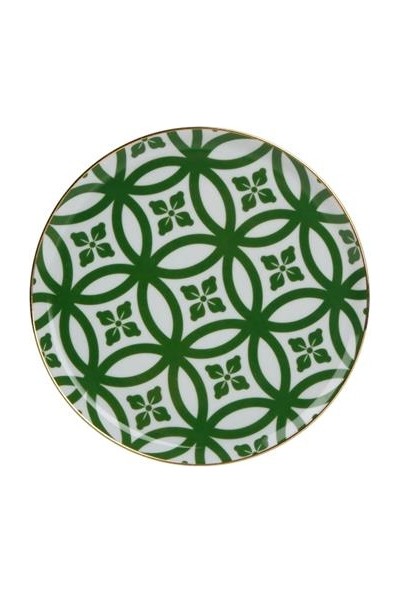 Qalitte Porland Morocco Düz Tabak Desen1 Yeşil 20CM