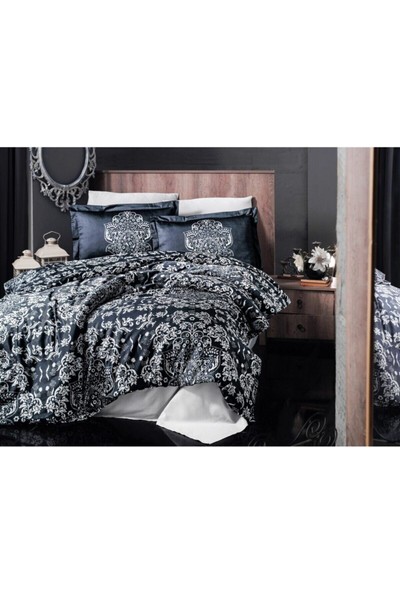 Altınbaşak Benigna Antrasit Satin Deluxe Pamuk Saten Çift Kişilik Nevresim Takımı Altınbaşak Benigna Antrasit Satin Deluxe Pamuk Saten Çift Kişilik Nevresim Takımı