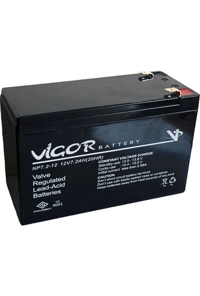 Vigor 12V 7AH Tam Bakımsız Kuru Tip Akü