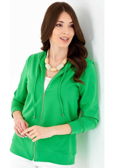 Tolga Saraçoglu 50069 Fermuarlı Kapüşonlu Sweatshirt Tolga Saraçoglu 50069 Fermuarlı Kapüşonlu Sweatshirt