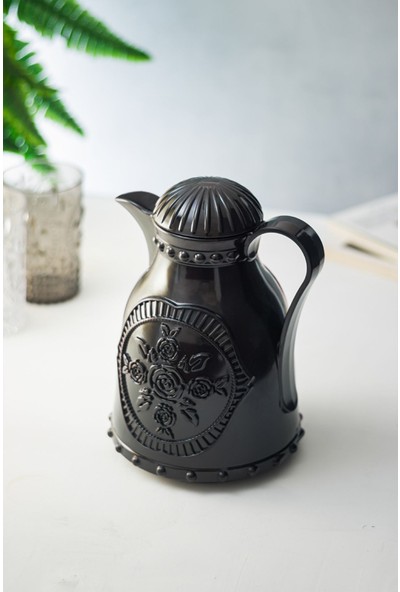EW's Kitchenware 1 Lt Isı Yalıtımlı Çift Cam Katmanlı Çay Piknik Kamp Servis Termosu (12 Saat Sıcak Tutar ) Parlak Siyah EW's Kitchenware 1 Lt Isı Yalıtımlı Çift Cam Katmanlı Çay Piknik Kamp Servis Termosu (12 Saat Sıcak Tutar ) Parlak Siyah