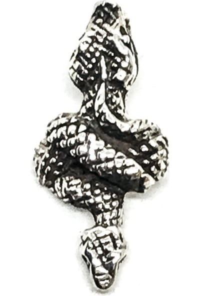 Nisa 925 Ayar Gümüş Iki Başlı Yılan Kolye Ucu