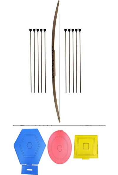 Ahşap Ok Yay Seti 1 Adet Yay + 10 Adet Ok + 3 Adet Hedef Tahtası Ahşap Ok Yay Seti 1 Adet Yay + 10 Adet Ok + 3 Adet Hedef Tahtası