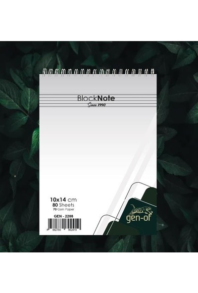 Gen-Of A6 Spiralli Blocknot 80 Yaprak 14 x 10 cm