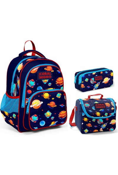 Coral High Kids Erkek Çocuk Ilkokul Çanta Seti - Gezegenler Coral High Kids Erkek Çocuk Ilkokul Çanta Seti - Gezegenler