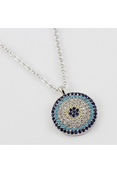 Bana Lazım Olan Nazar Figürlü Zirkon Taşlı Kolye Bana Lazım Olan Nazar Figürlü Zirkon Taşlı Kolye