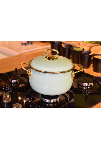 Bambum Meyra Emaye 16 Cm. Derin Tencere Yesil Bambum Meyra Emaye 16 Cm. Derin Tencere Yesil