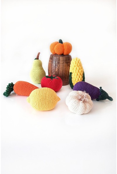 Elvines Amigurumi Oyuncak Örgü Oyuncak Organik Oyuncak %100 Pamuk 8'li Sebze ve Meyve Seti Elvines Amigurumi Oyuncak Örgü Oyuncak Organik Oyuncak %100 Pamuk 8'li Sebze ve Meyve Seti