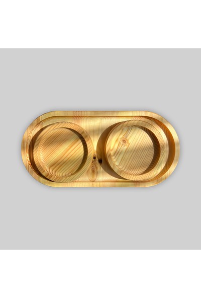 Mixa Design Çok Amaçlı Ahşap Sunum Seti 3'lü