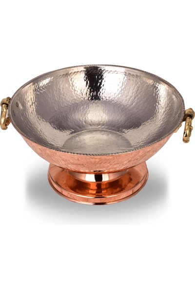 Hanedan Bakır Punch Sunum Kase 27 cm El Dövme